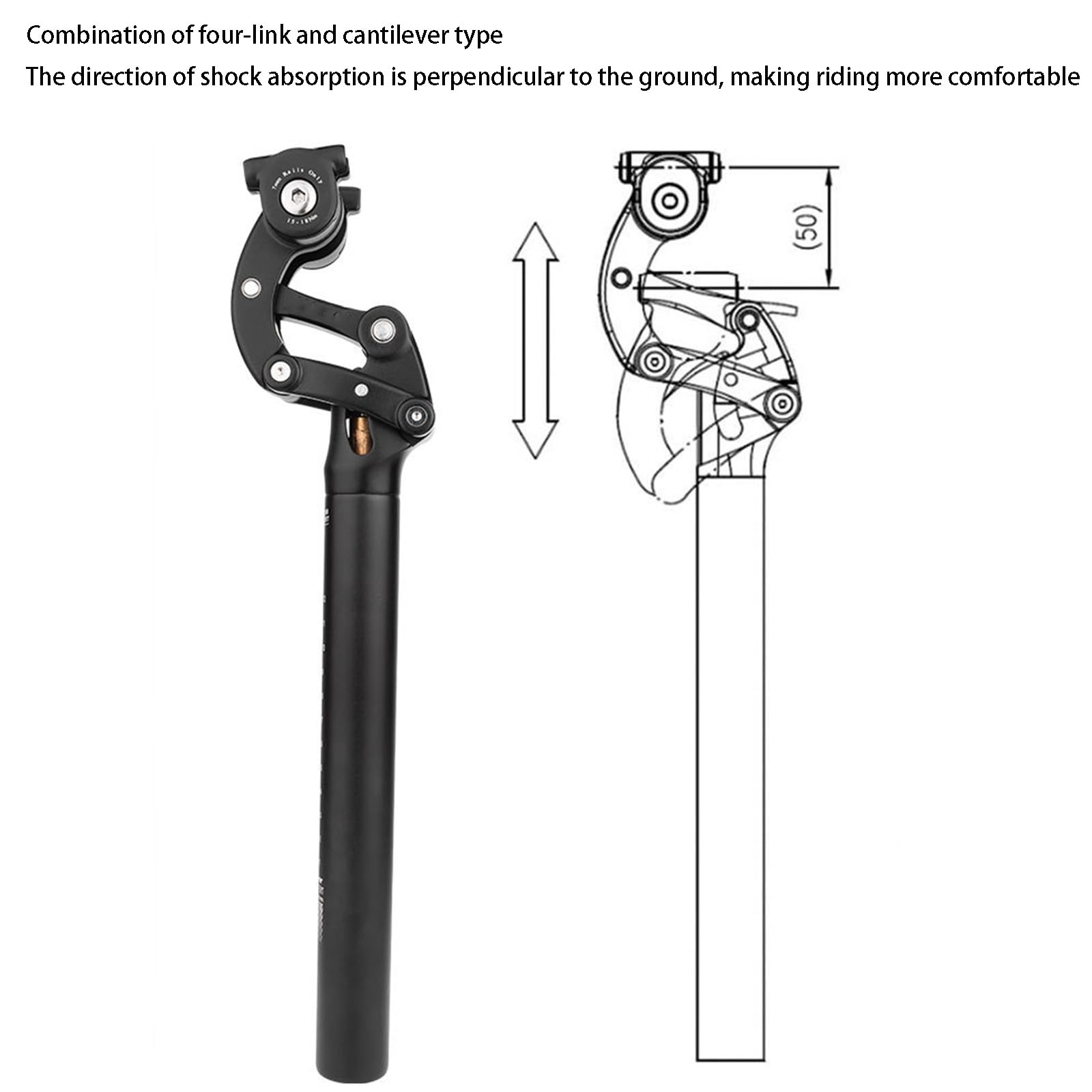 Bike Suspension Seatpost,Bike Flip Seat Post Shock Absorber Damper Post ...