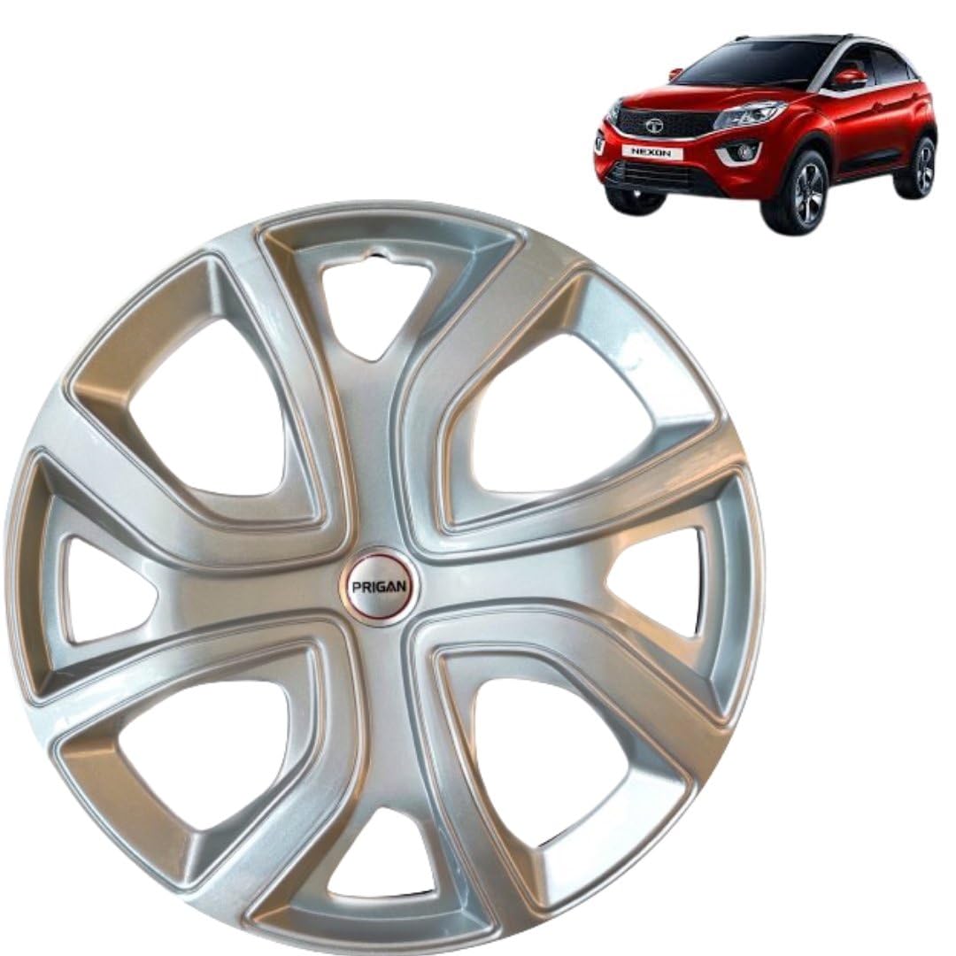 PRIGAN Nexon Silver Wheel Cover 16" for TATA Nexon (Set of 4 Pcs ...