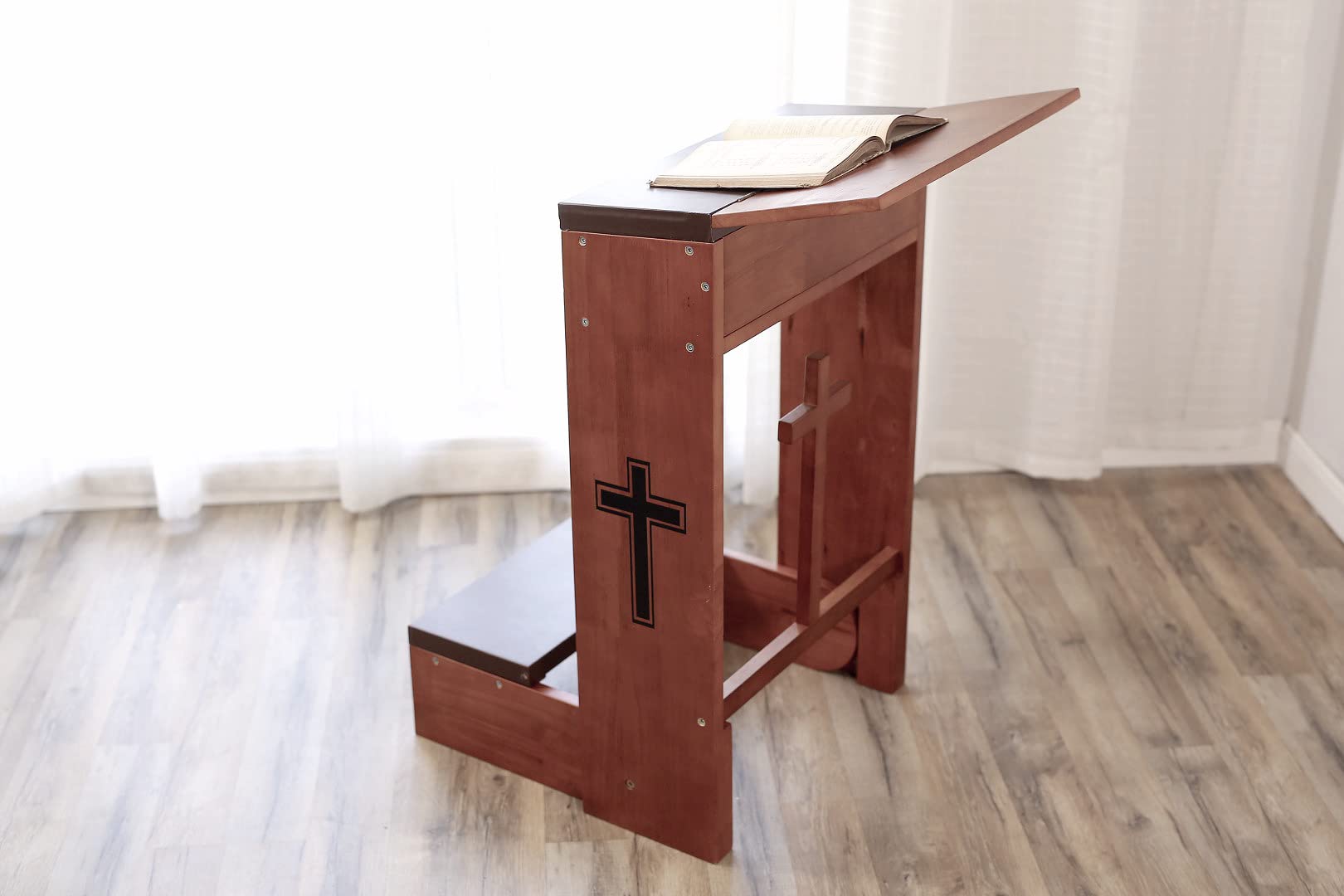 Prayer Bench Stool,Solid Wood Prayer Kneeler with Bench and Folding ...