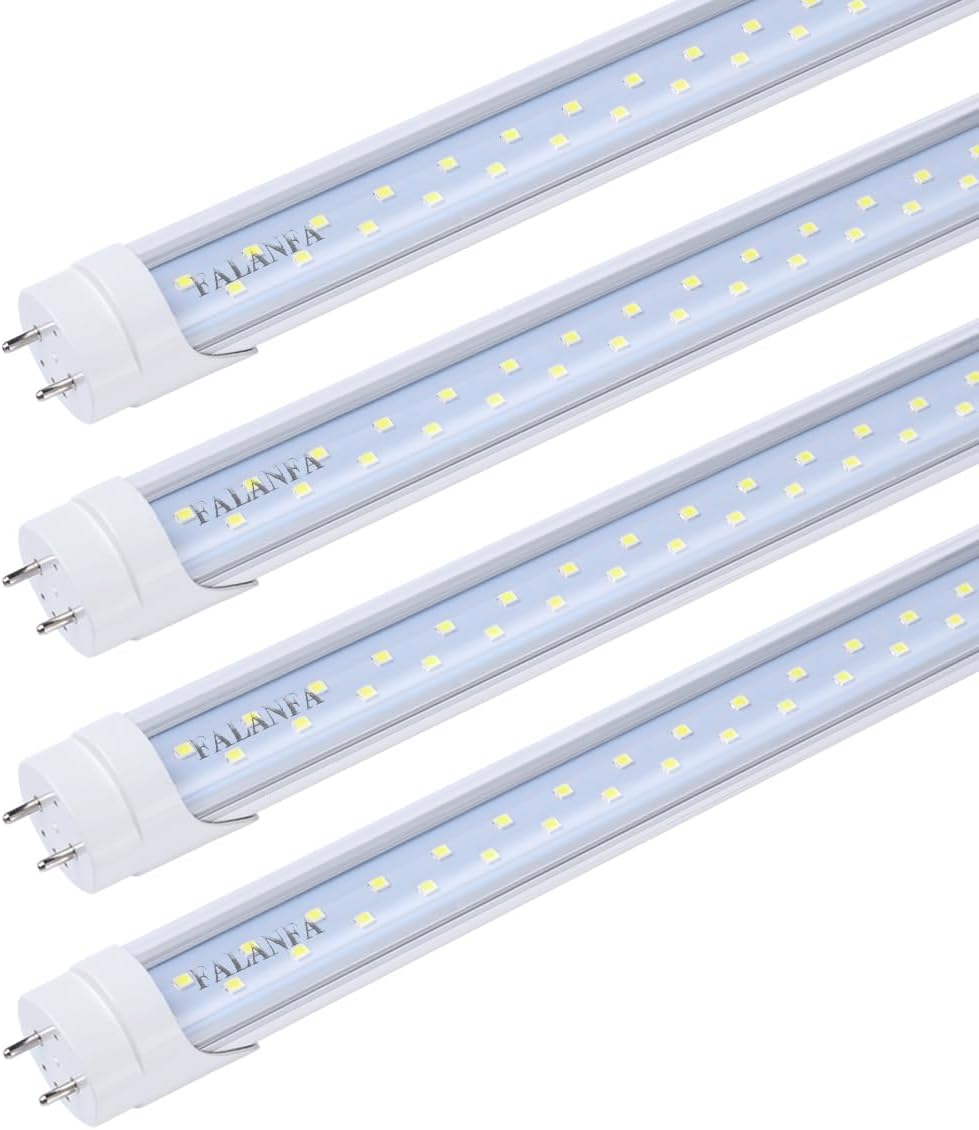 Romwish 2FT LED Light Tube, 8W(20W Equiv), 1120lm, 6000K Cool White, 24 ...