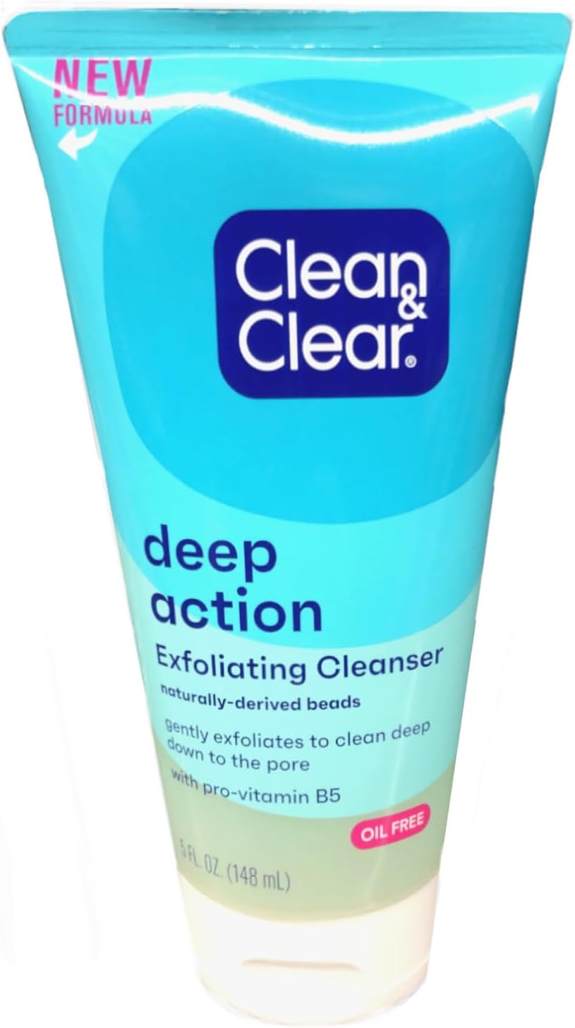 Clean & Clear Scrub Deep Action Exfoliating 5 Ounce Oil-Free (148ml ...