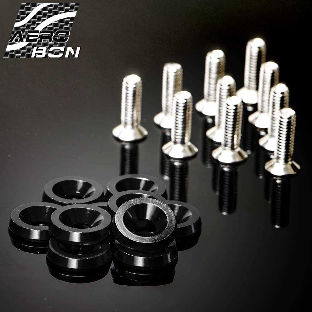Snapklik.com : 20 Pieces CNC Billet Aluminum Washer Kit For Bumper ...