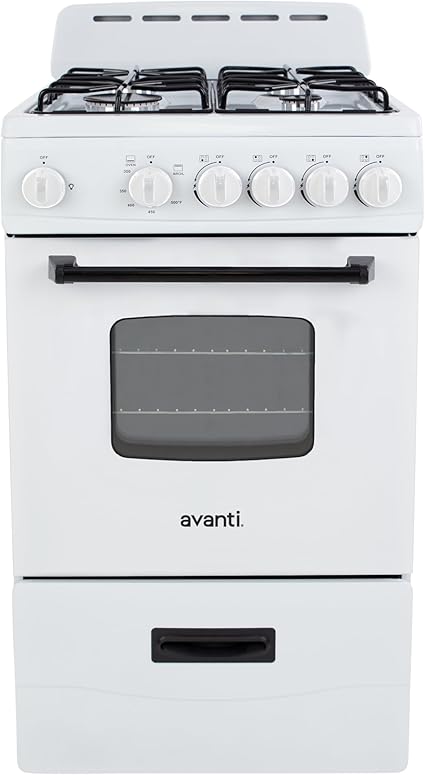 Amazon.com: Avanti Gas Range Oven, Compact Freestanding Design, 4 ...