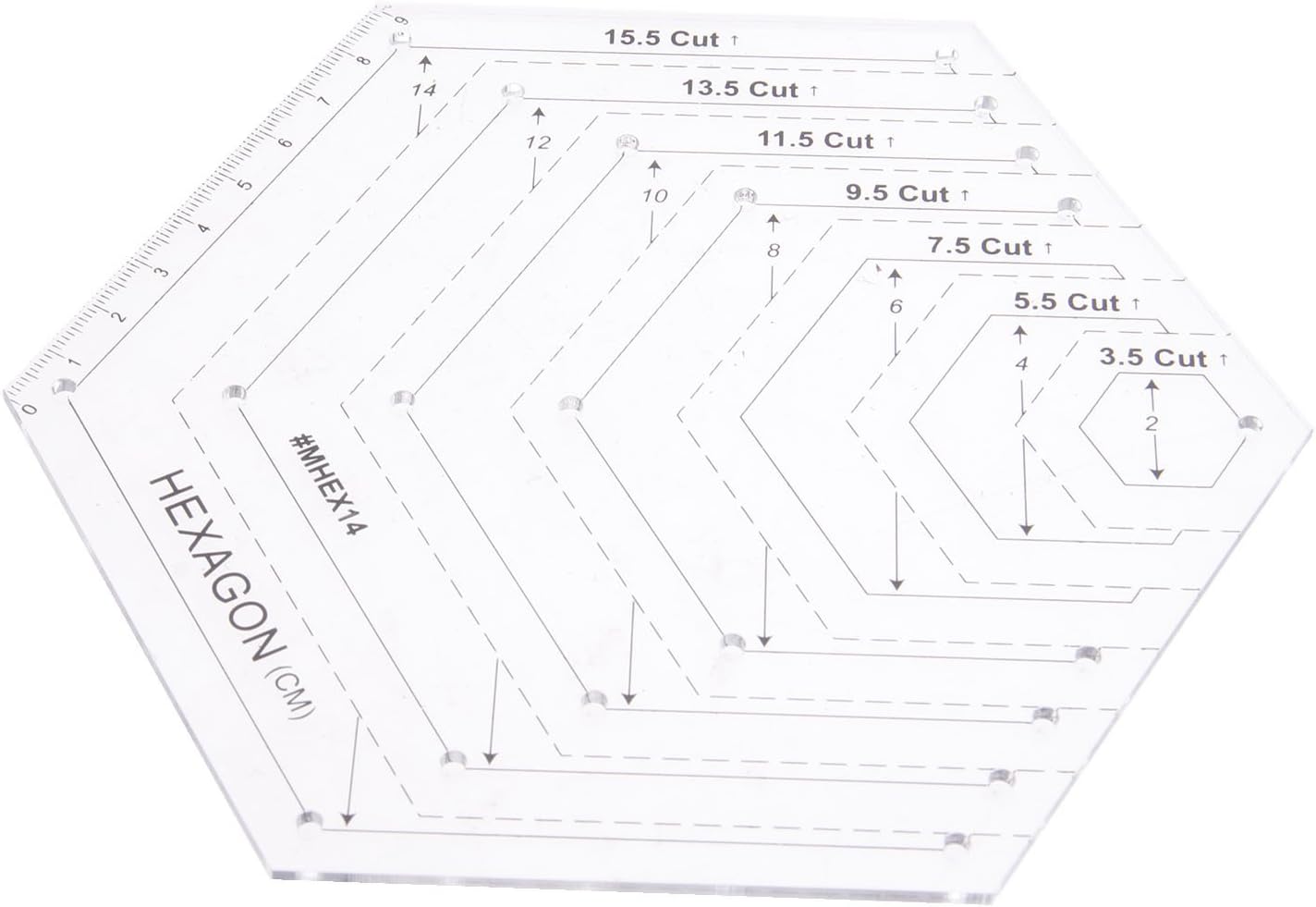 Amazon.com: Yetaha Hexagon Ruler, Sewing Patchwork Template Handmade ...