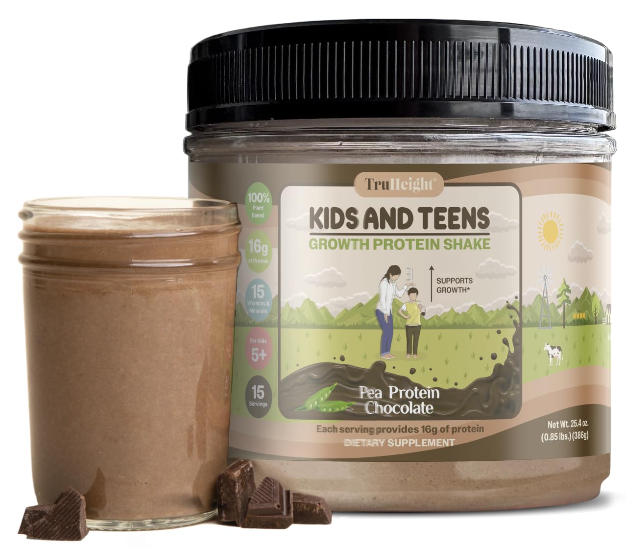 Amazon.com: TruHeight Growth Protein Shake (Chocolate Milk Flavor ...