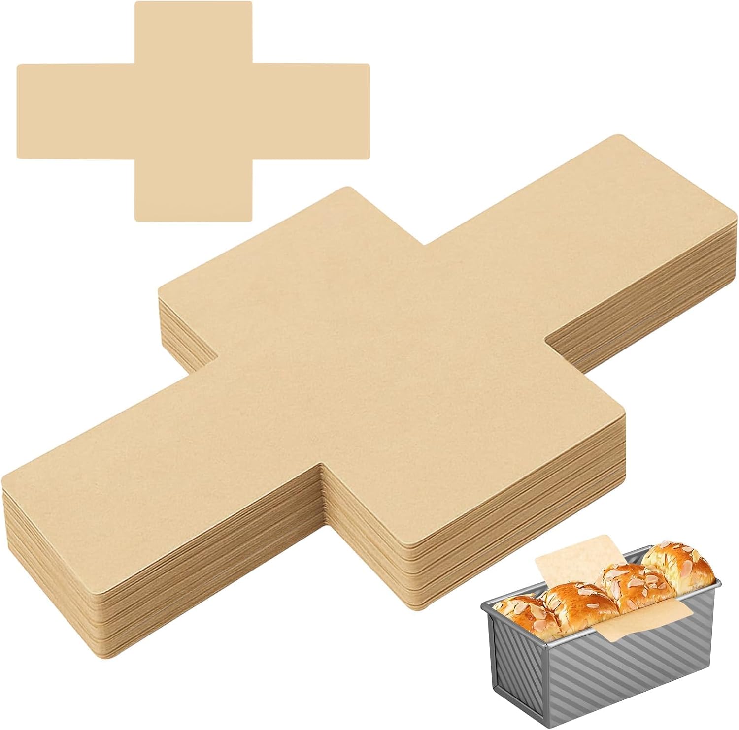 Amazon.com: 100Pcs Brown Baking Paper, Mini Bread Loaf Pan Liners Loaf ...