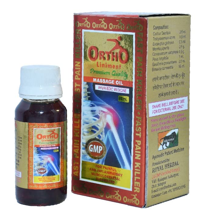 Ortho Liniment oil for pain relief - 50ml , Knee and Joint Pain,Muscle ...