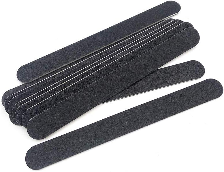 10PCS Nail Files Set Professional Nail File Black Double Sided Emery ...
