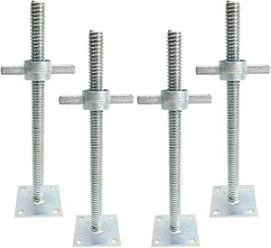 ANAQA 18" Scaffold Adjustable Leveling Jack Solid Screw Jacks with Big ...