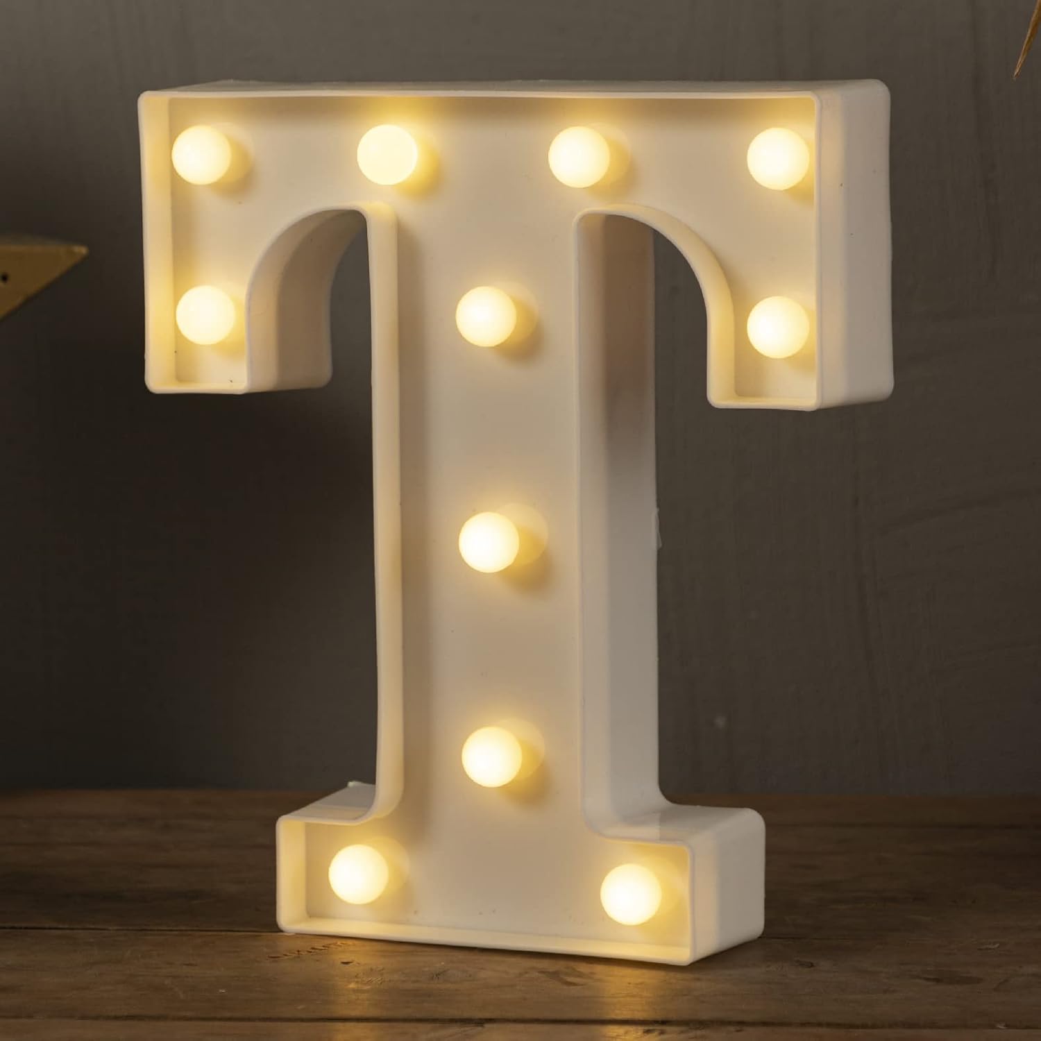 Amazon.com: HXWEIYE Light Up Letters T, LED Marquee Letters Lights Sign ...