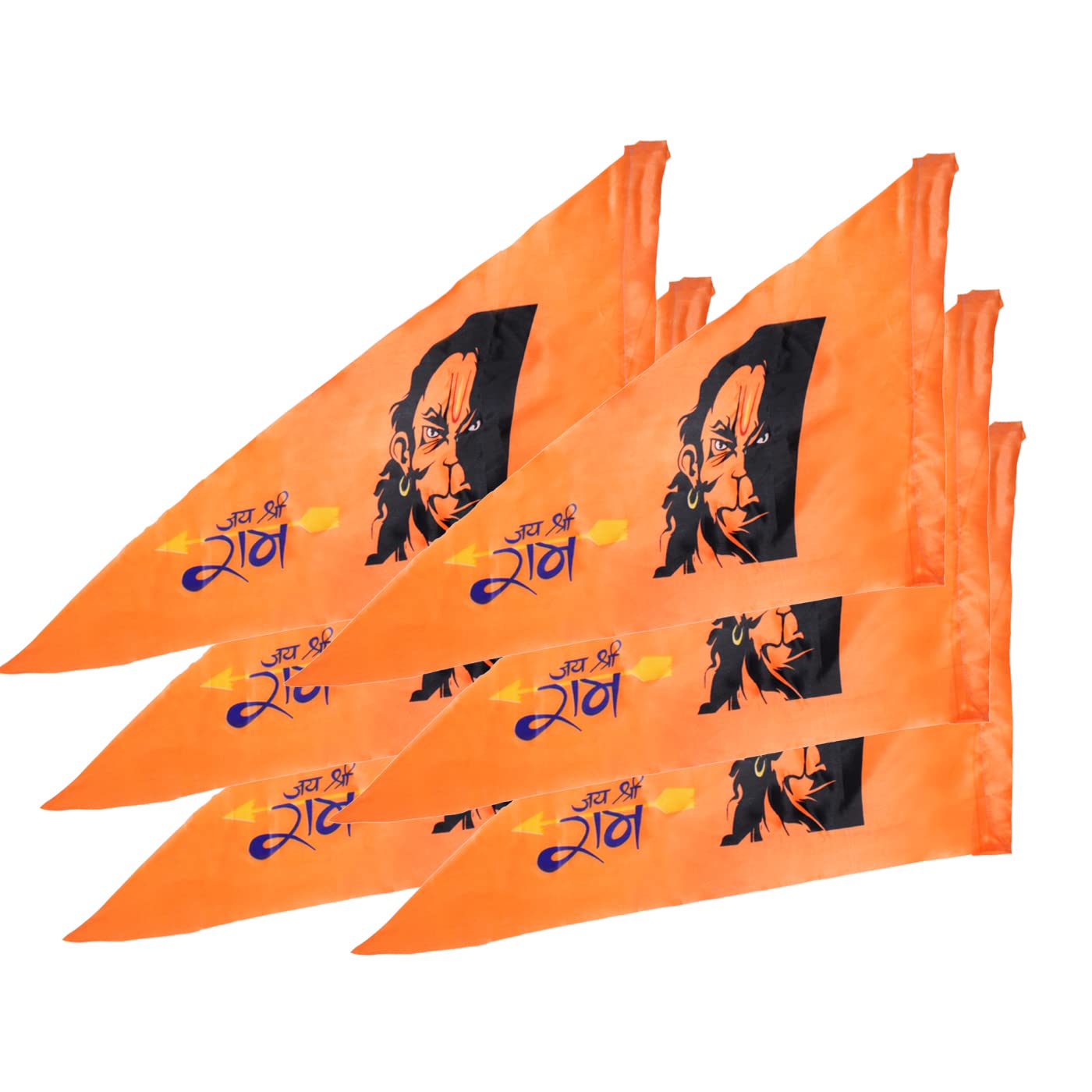 Fully Saffron Hanuman Ji Printed Flag Jhanda/Bajrangbali Flag for Home ...