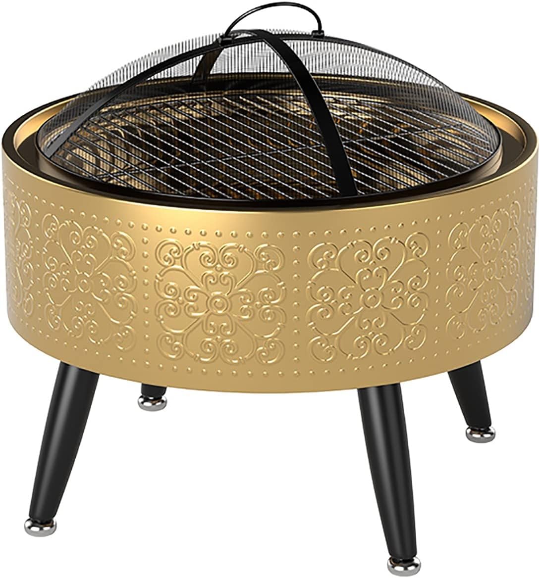 Amazon.com: BOBONI Grill fire Pit, Indoor Charcoal fire Pit Heating ...