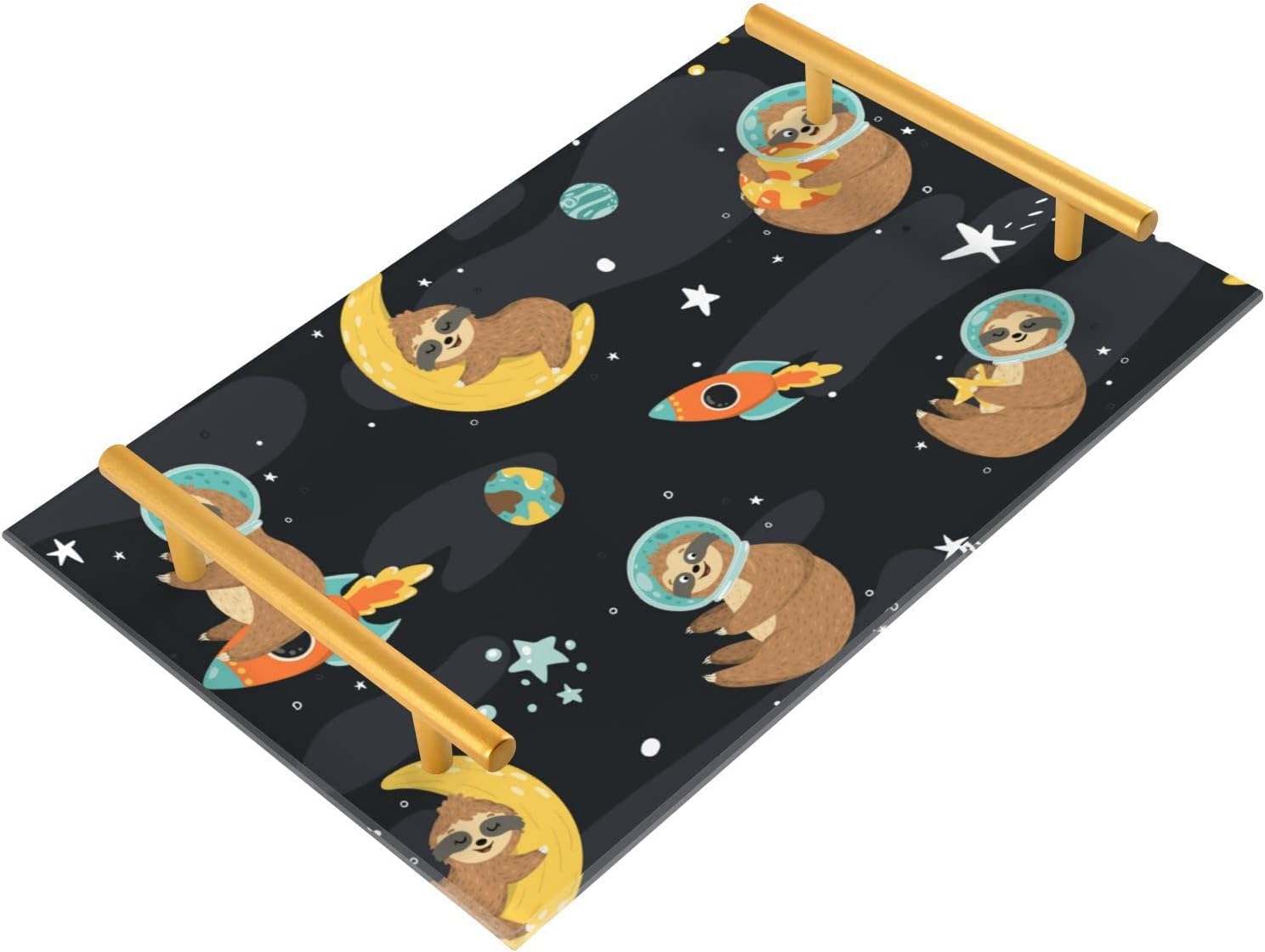 Amazon.com: Sloth Astronaut Bathroom Vanity Tray for Countertop ...