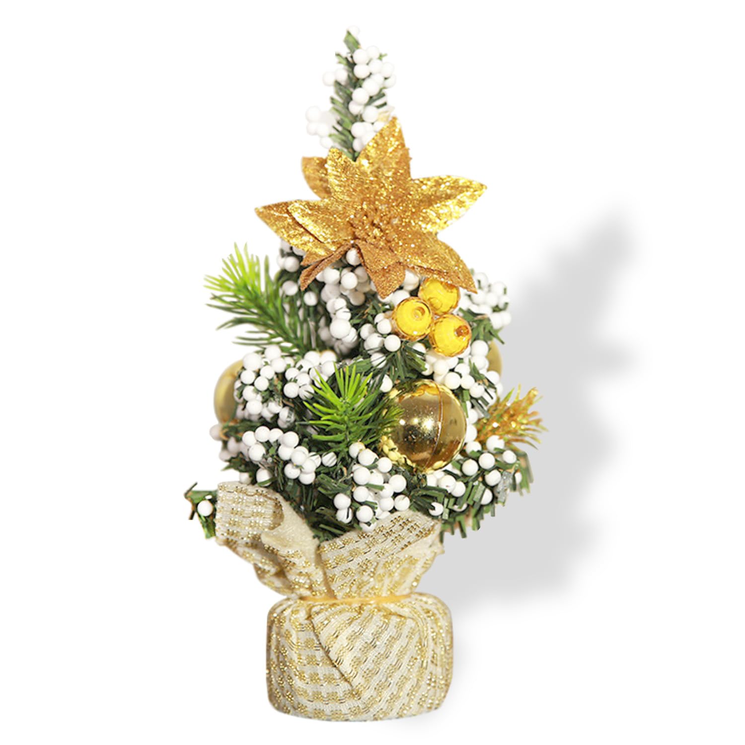 Amazon.com: Arakulago Tiny Desk Christmas Tree Mini Christmas Tree 10 ...