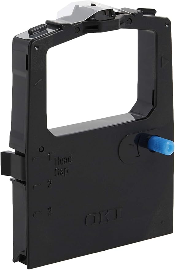 Oki Black Ribbon Cartridge -Black -Dot Matrix -3 Million Characters -1 ...