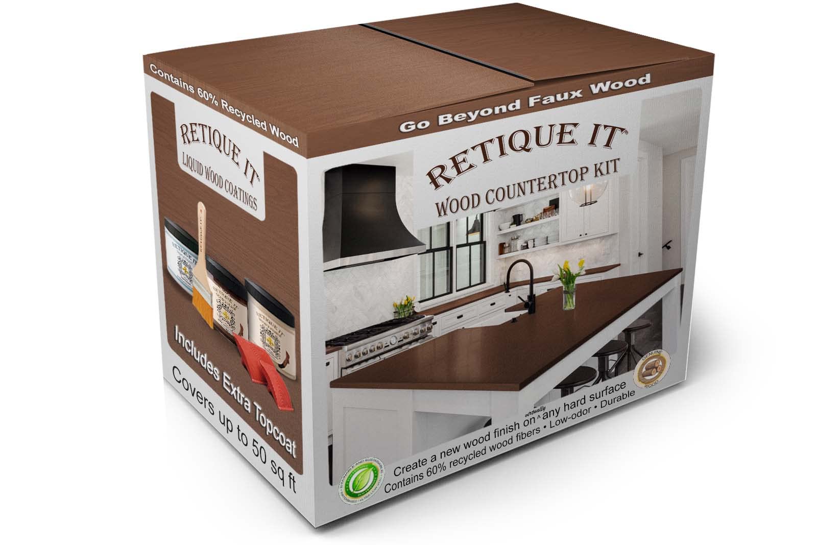 Buy Retique It Liquid Wood Countertop Kit with Wood Gel Stain - Genuine ...