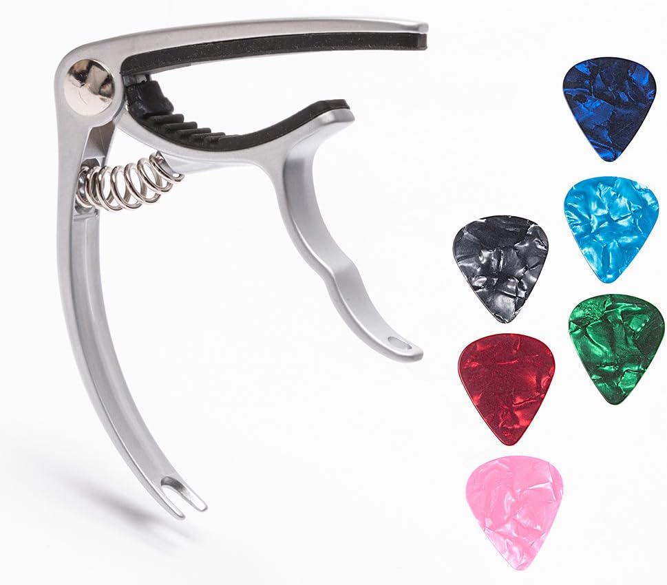 Amazon.com: SAPHUE Guitar Capo for 6-String Acoustic and Electric with ...