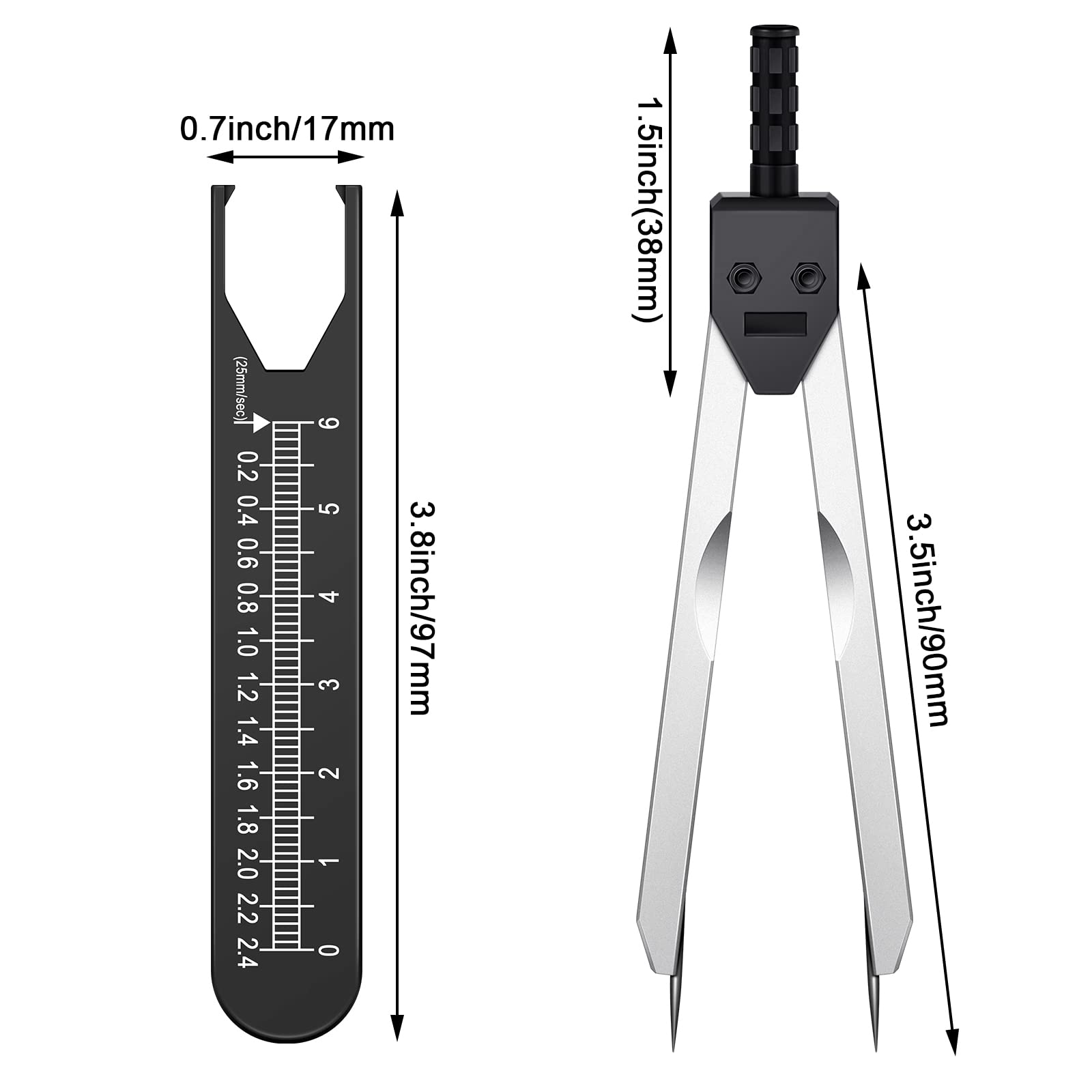 Snapklik.com : EKG Caliper ECG Calipers Measuring Tool