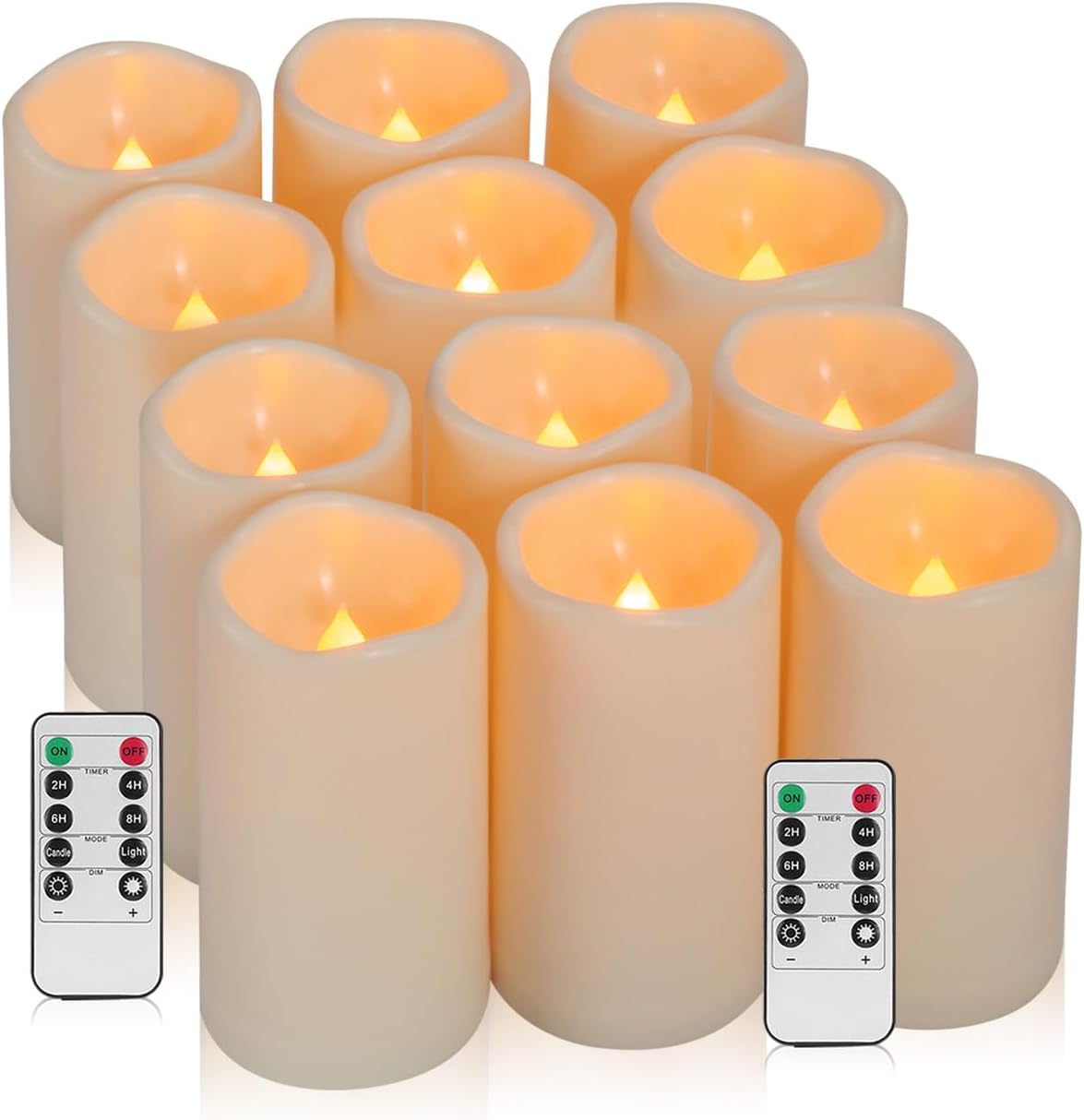 Amazon.com: OFUNIC Waterproof Flickering Flameless Candles, Set of 12 ...