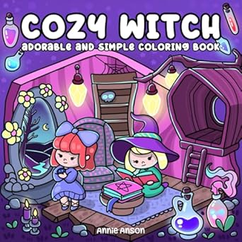 Cozy Witch, Adorable Magical Moments Coloring Book For Adults, Teens ...