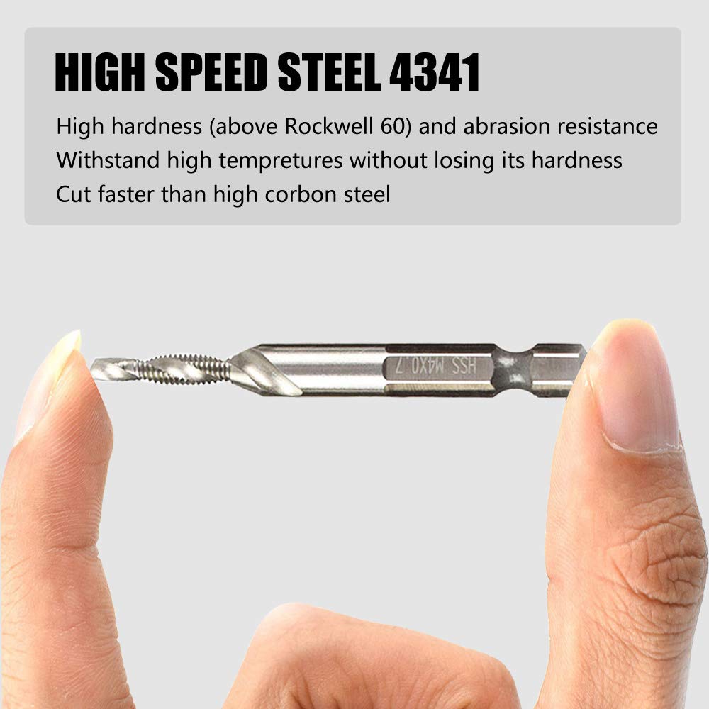 Snapklik.com : Hymnorq Metric HSS 4341 M4 X 0.7 Combination Drill And ...