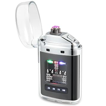 USB Rechargeable Transparent Electric Lighter – Dual Arc Plasma ...