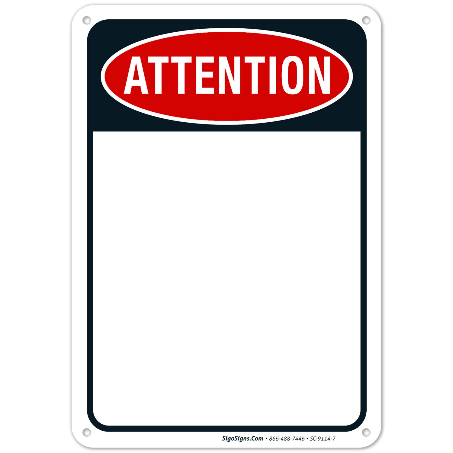 Amazon.com: Custom Attention with Your Text Personalized Sign, 10x7 ...