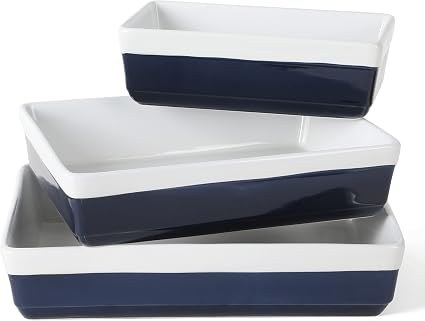 Amazon.com: MARTHA STEWART 3-Piece Oven to Table Stoneware Bakeware Set ...