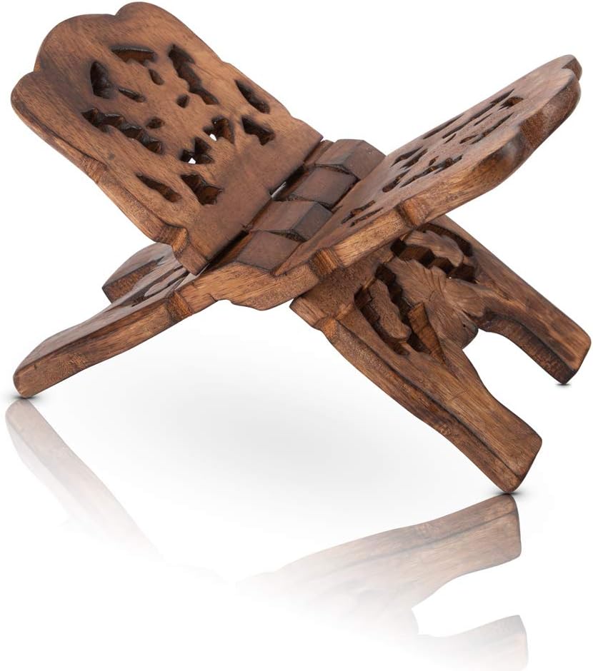 Amazon.com : Beautiful Handmade Wooden Prayer Book Display Stand Holder ...