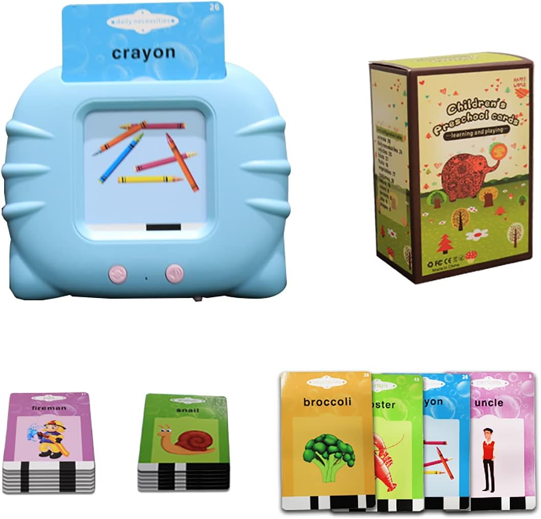 Ymlike Bilingual Talking Flash Cards Learning Toys for Toddlers and ...