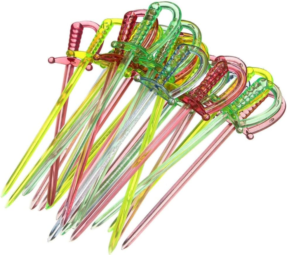 Plastic Sword Cocktail Picks, Assorted 36ct : Amazon.co.uk: Home & Kitchen