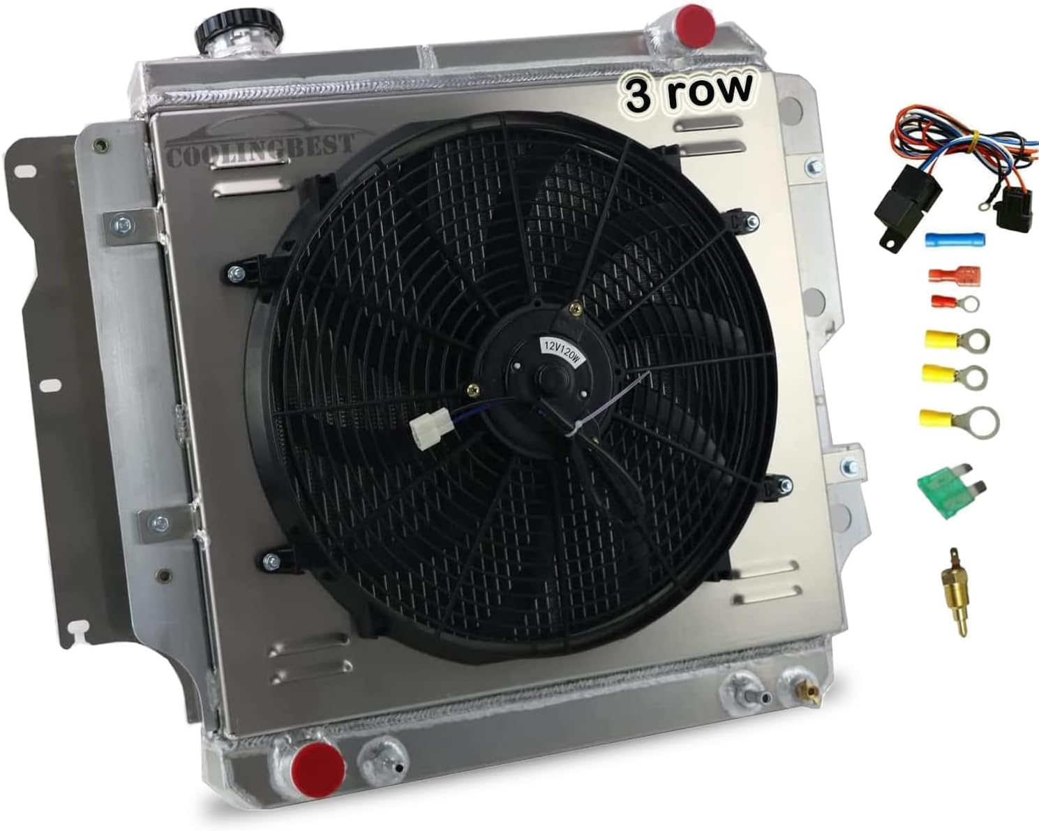 Amazon.com: COOLINGBEST Aluminum Radiator 3 Row for 1987-2006 Jeep Wrangler YJ TJ Unlimited 2.4 ...