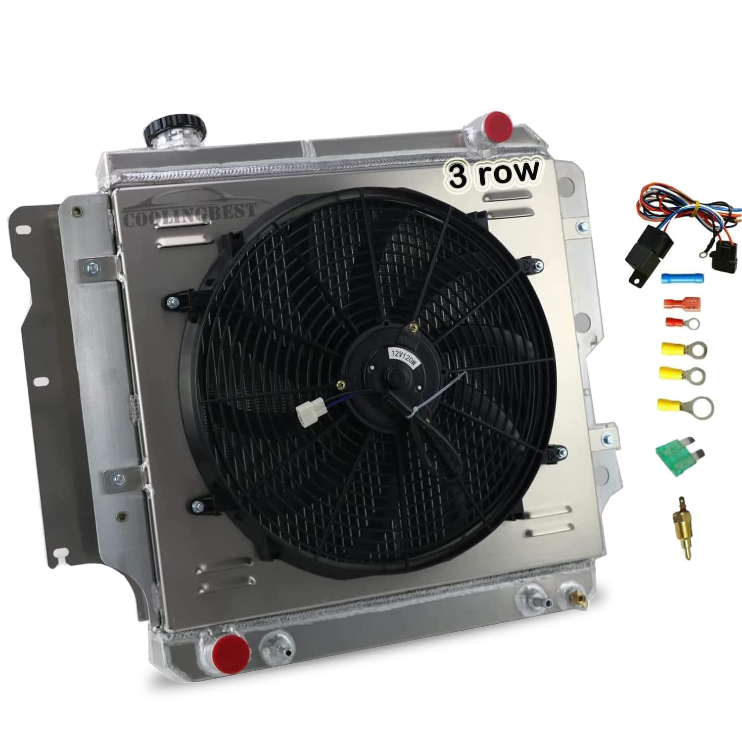 Amazon.com: COOLINGBEST Aluminum Radiator 3 Row for 1987-2006 Jeep ...