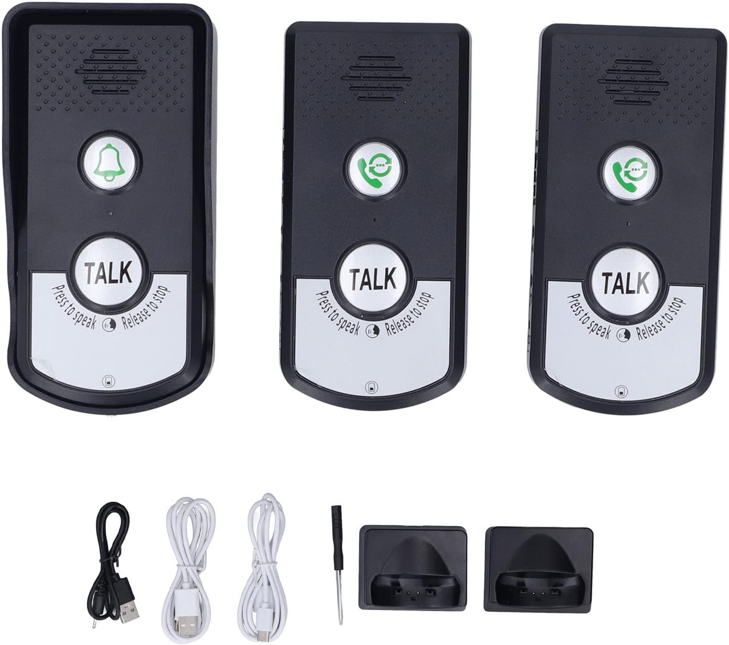Amazon.com: Intercoms Wireless for Home, 1500 Meters 2 Charging Methods ...