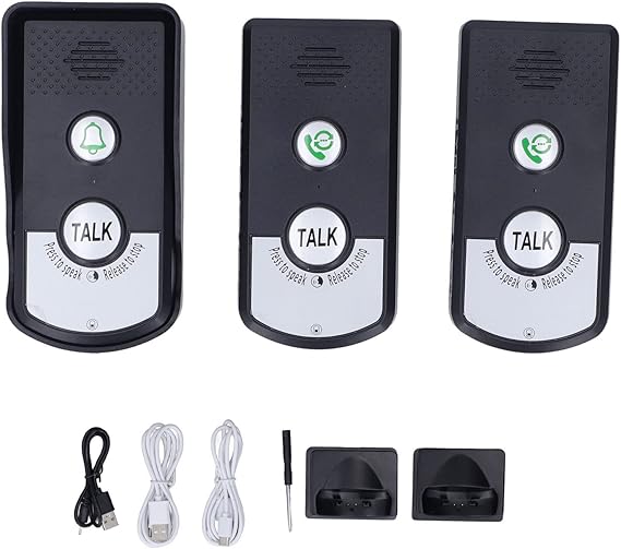 Amazon.com: Intercoms Wireless for Home, 1500 Meters 2 Charging Methods ...