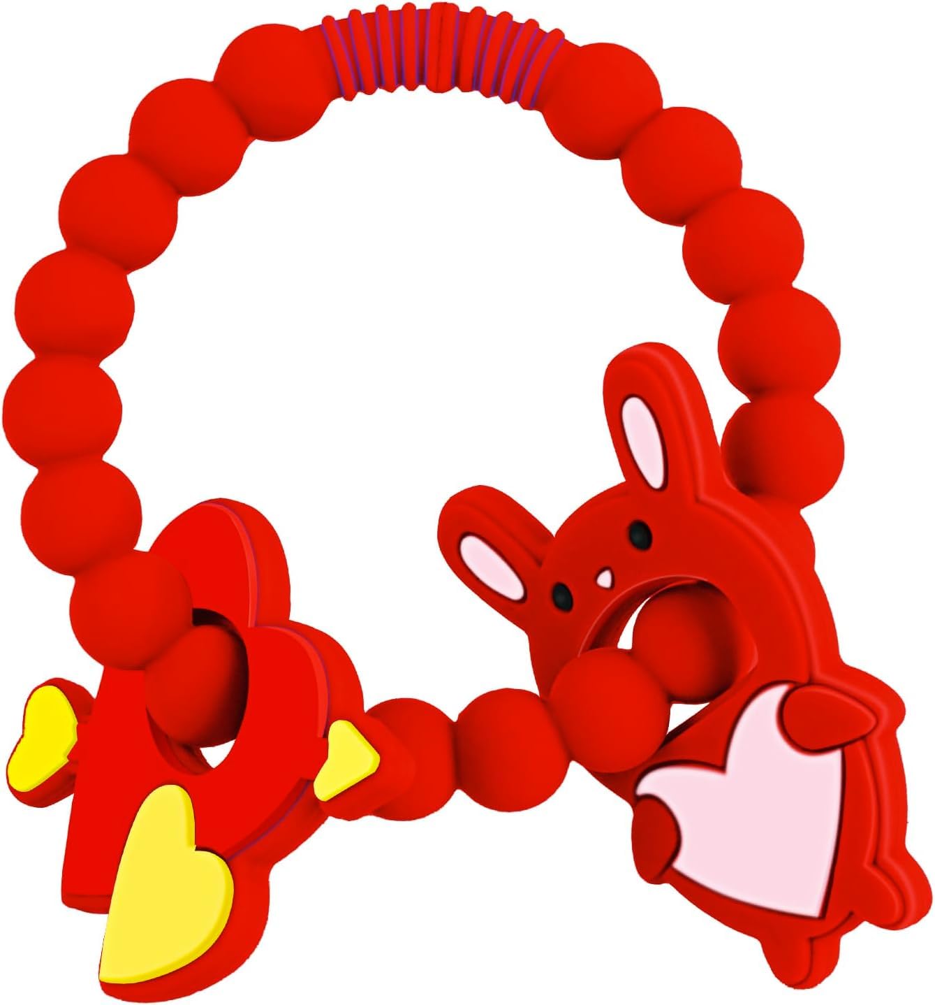Amazon.com : Valentine Baby Teething Toys, Silicone Baby teethers 0-6 ...