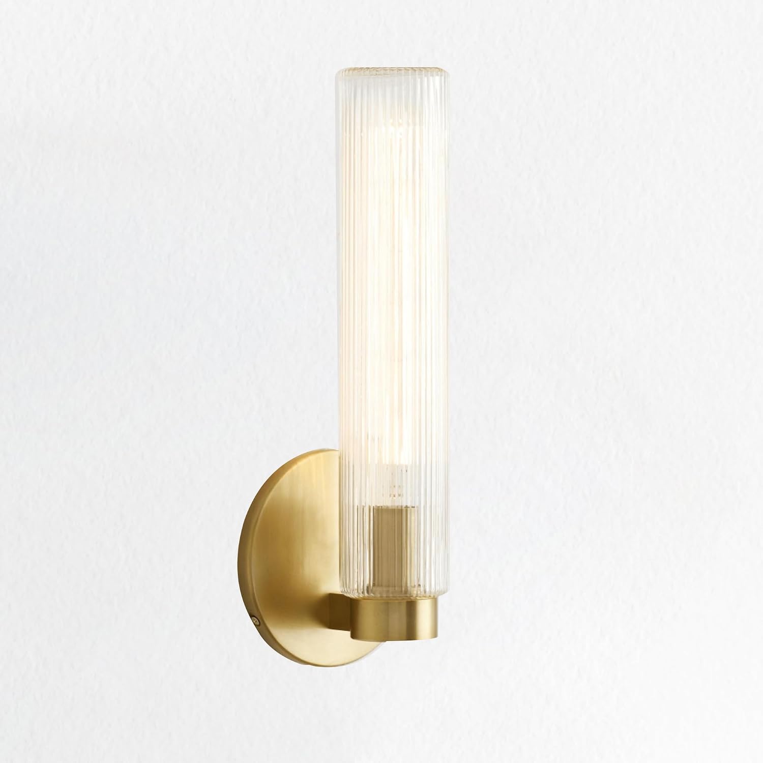 Radiant Fluted Glow Sconce,Textural Touch, Sleek Metallic Finish ...