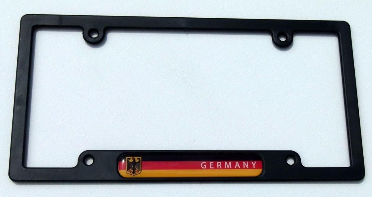 Amazon.com: Bavarian Flag License Plate Frames - License Plate Screw ...