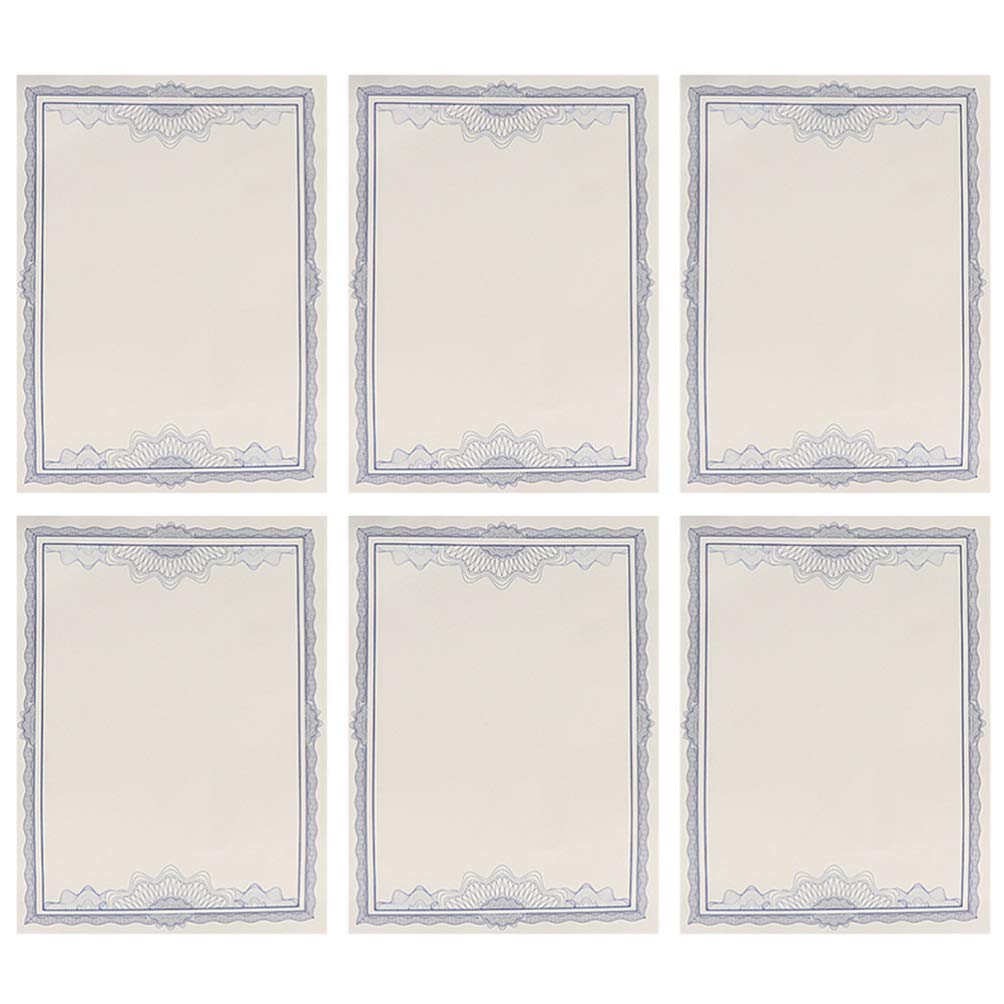 Nuobesty 6pcs Blank Certificate Paper A4 Printable Award Paper Diy ...