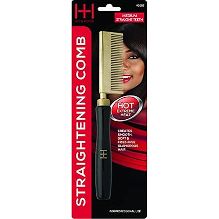 Amazon.com : Hot & Hotter Thermal Straightening Comb - Medium Straight ...