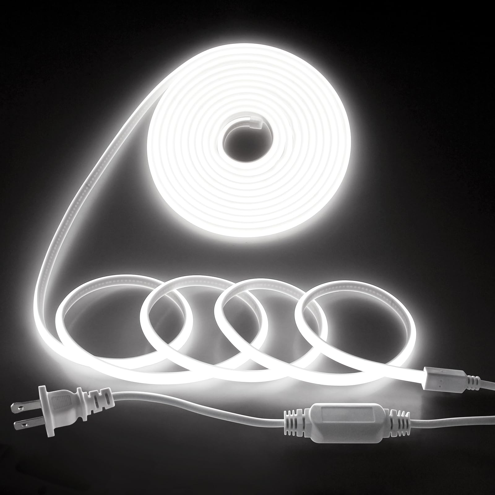 Amazon.com: Samsion Outdoor COB LED Rope Lights Waterproof IP65 20FT/6M ...