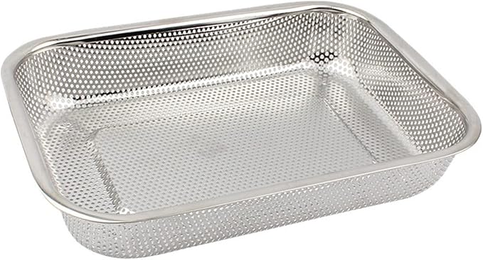 Amazon.com: Rectangle Strainer Stainless Steel Circular Hole Vegetable ...