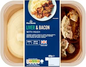Morrisons Liver & Bacon with Mash, 400g : Amazon.co.uk: Grocery