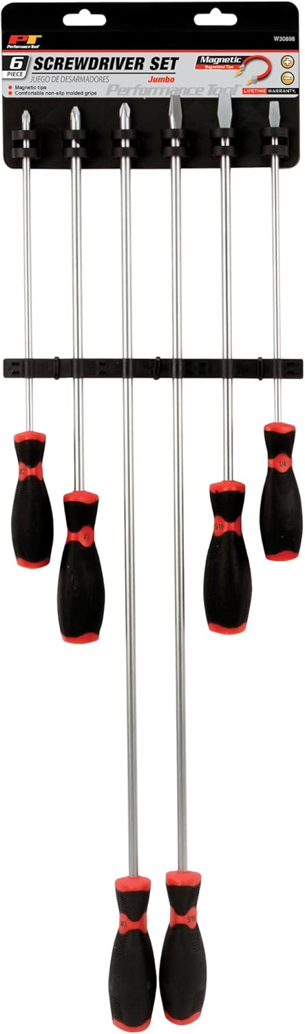 Performance Tool W30898 6-Piece Jumbo Screwdriver Set : Amazon.ca ...