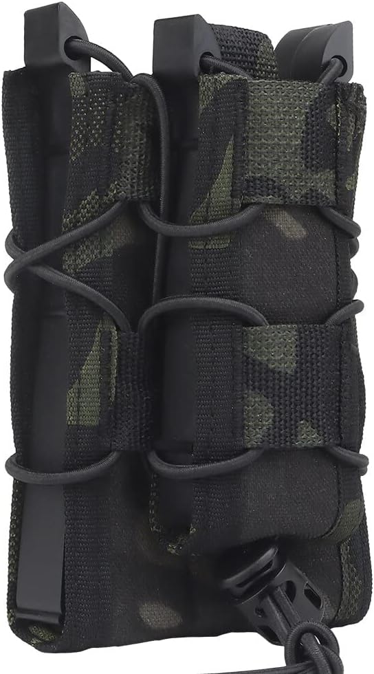 Amazon.com : Tactical Molle Magazine Pouches 2 Layer 9mm 5.56 Military ...