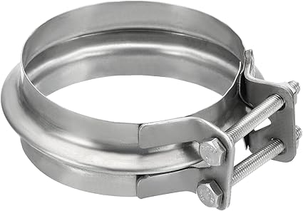 PATIKIL Duct Clamp, 3" (80mm) V-shape Stainless Steel Pipe Clamp for ...
