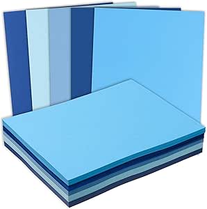 Amazon.com : MixTeach 240 Sheets Assorted Blue Cardstock Paper 4 x 6 ...