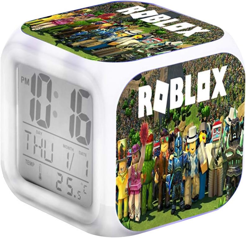 Yokubou Roblox LED Light Up Alarm Clock Light Nightlight Accessory Time ...