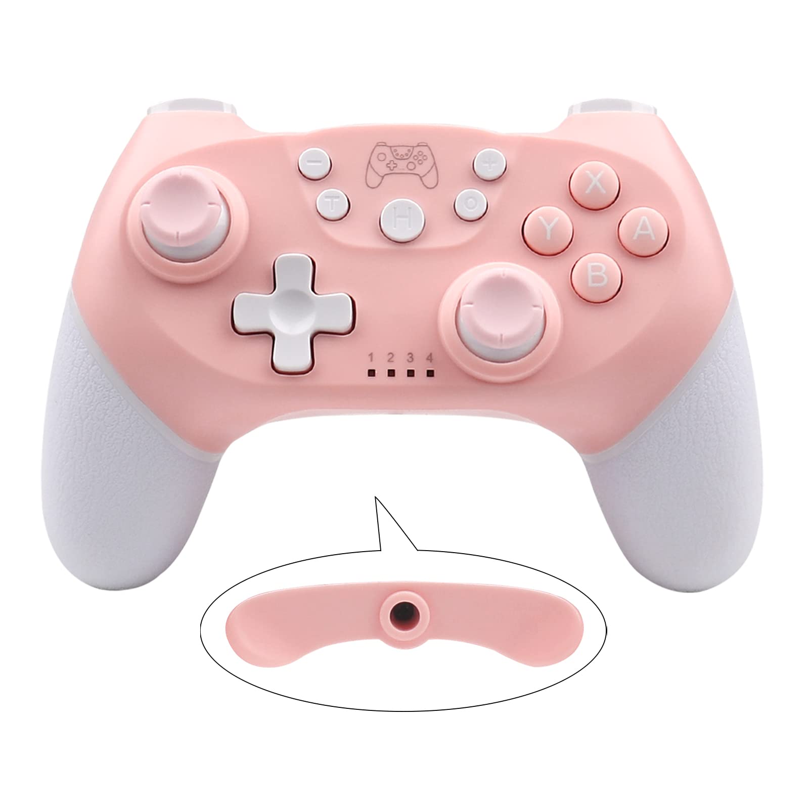 Snapklik.com : ROTOMOON Upgraded Pink Wireless Controller Compatible