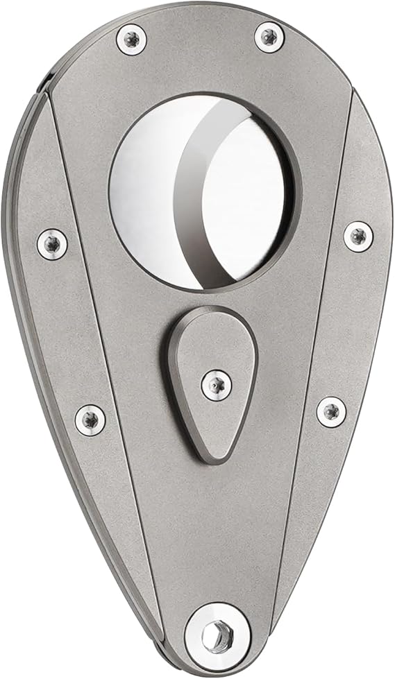 Amazon.com: Titanium Cigar Cutter Guillotine, Heavy Duty Double Edged ...